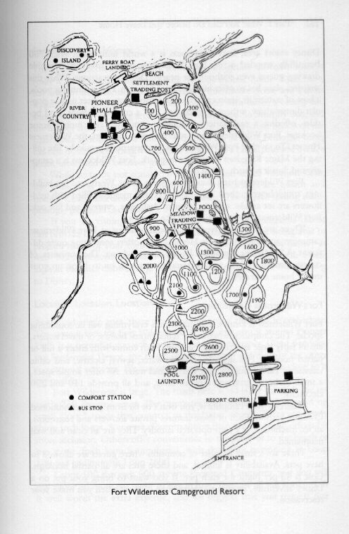 Fort Wilderness Campground Map
